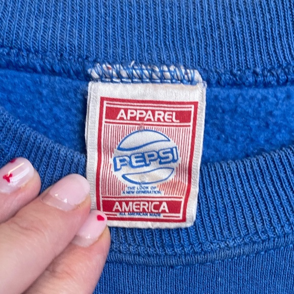 Pepsi | Sweaters | Rare Vintage Pepsi Cola Blue Sweater Crew Neck ...
